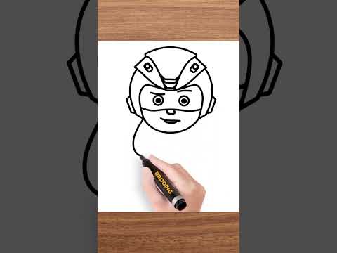 Vir the robot boy #drawingforkids #howtodraw #colouringpage #virtherobotboy #LittleSingham #shorts