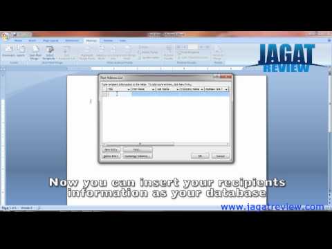 Microsoft Word 2007 - Mail merge with Microsoft Access