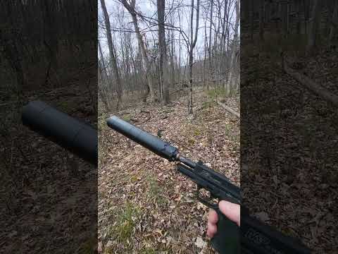 9mm Suppressor on a . 22lr, is it Quieter?