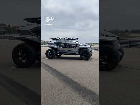 It comes with five drones that will light up your route...🤯 #audi #camping #cars