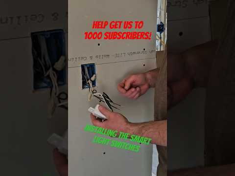 INSTALLING THE SMART LIGHT SWITCHES. Plus outlets, lights, drywall and more!