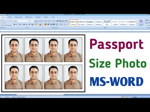 How to make passport size photo in Microsoft word 2007? | Passport size photo