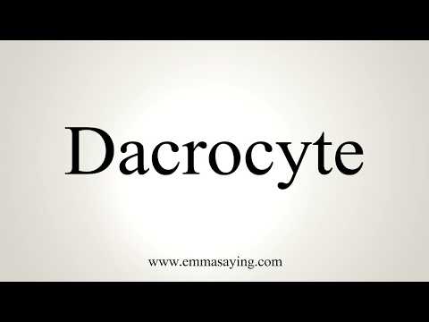 How To Pronounce Dacrocyte