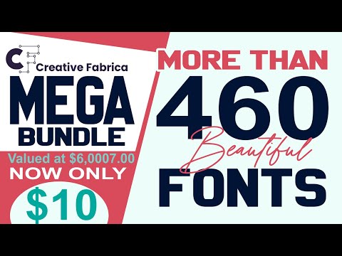 The Best Online MEGA TYPEFACE BUNDLE ❤️ More than 460 Beautiful Fonts to Customize Items {only $ 10}