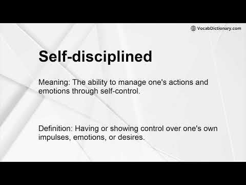 Self-disciplined Meaning