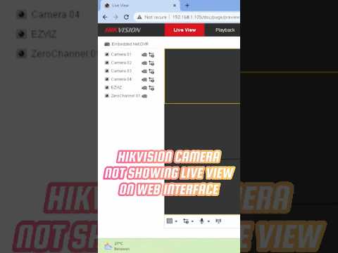 Hikvision Camera Not Showing Live View #hikvision #cctv #tutorial #shorts