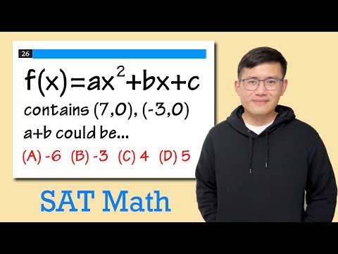 How to use the factored form of a quadratic function (SAT math)