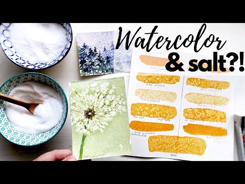 Watercolor and salt: a how-to guide to creating perfect textures with salt