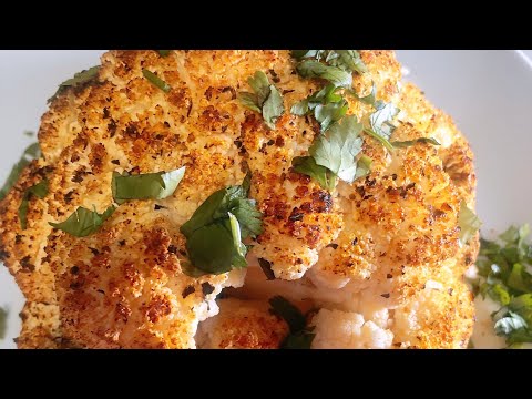 How to make Roasted Cauliflower in the oven at home, easy and healthy recipe   🍃🥦🍃
