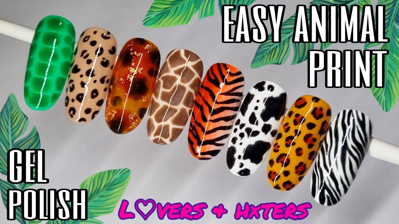 🐯 EASY ANIMAL PRINT | NAIL ART TUTORIAL | Gel Polish Design | Leopard Zebra Snake Tortoise Shell +