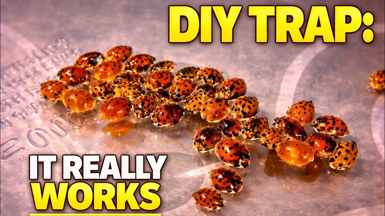 DIY simple potent trap for invasive Asian Lady Bugs, Stink Bugs and Fleas!