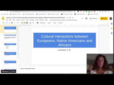 Lesson 1.6 Cultural Interactions Between Europeans and Native Americans