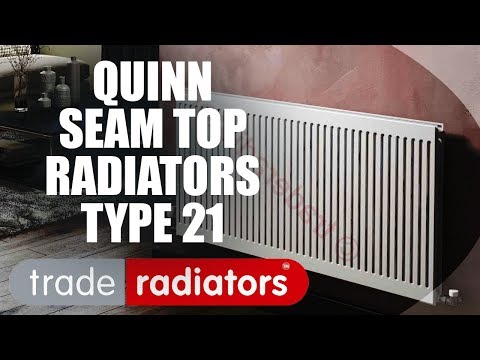 Quinn Seam Top Radiator, White, 600mm x 1200mm Double Panel, Single Convector