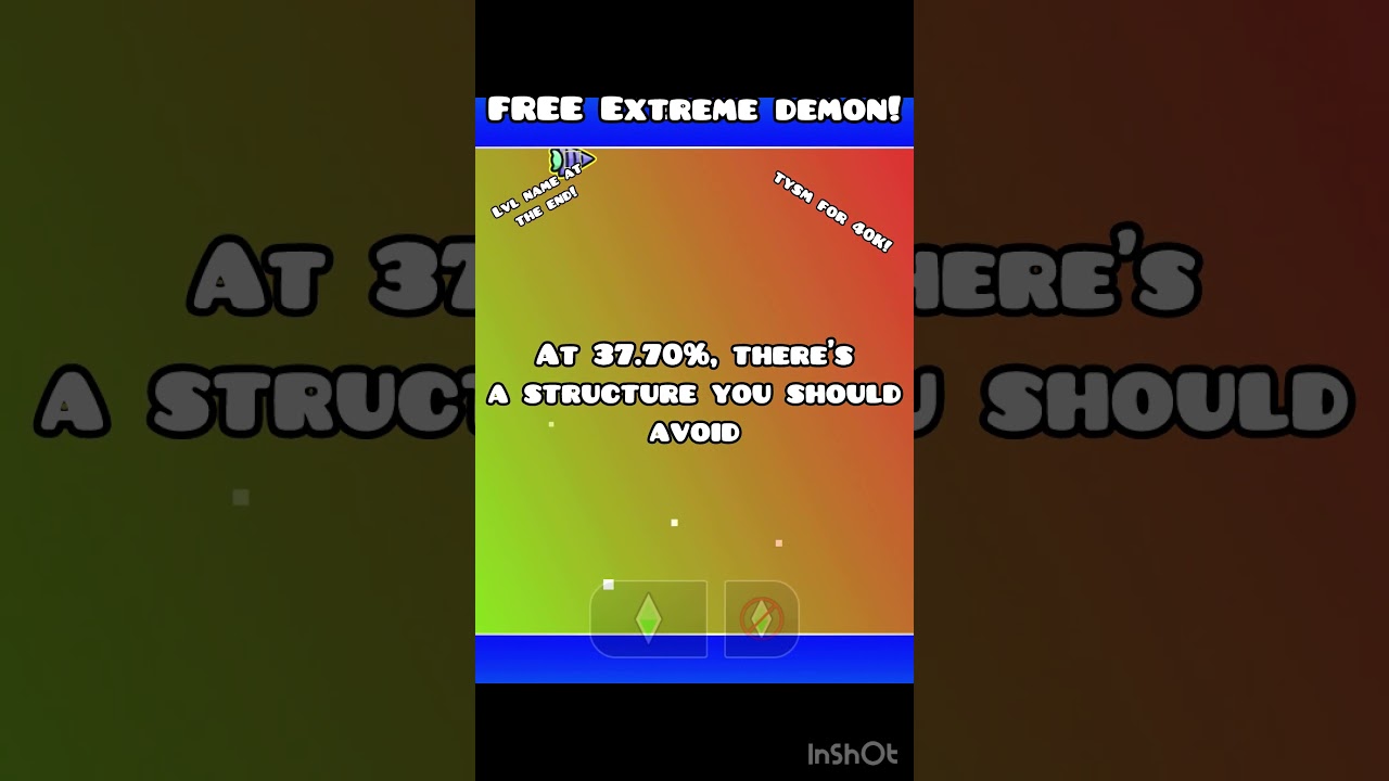 FREE Extreme demon!! (40k special secret way!) #geometrydash #gd #shorts
