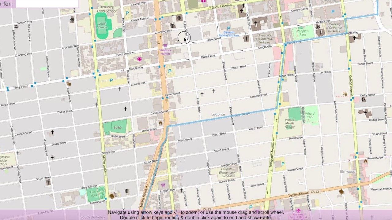 Map of Berkeley Project (Java)