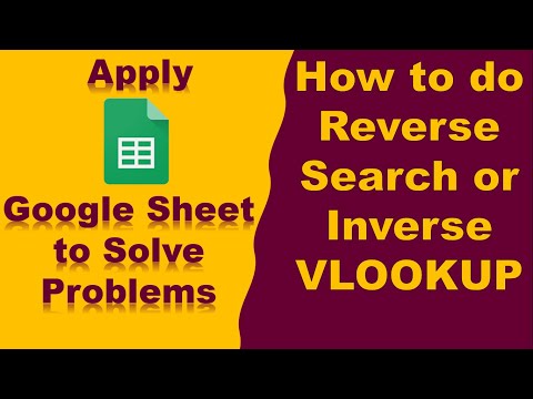 How to Reverse VLOOKUP | Inverse Search | INDEX MATCH | Google Sheet