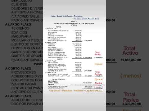 Balance General o Edo De Situación Financiera