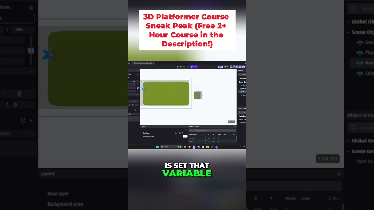 GDevelop 3D: Player Death Variable Explained #shorts #tutorial #gamedev #gdevelop #gdevelop5