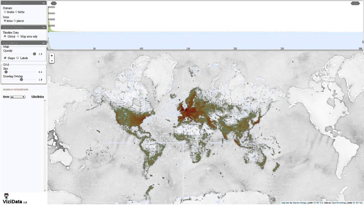 ViziData - Wikidata Tempo-spatial Visualization