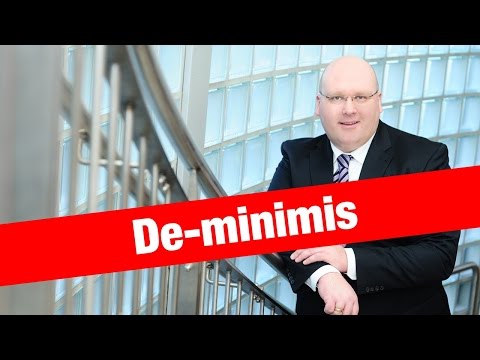 De-minimis bei Fördermittel, Zuschüssen und Subventionen