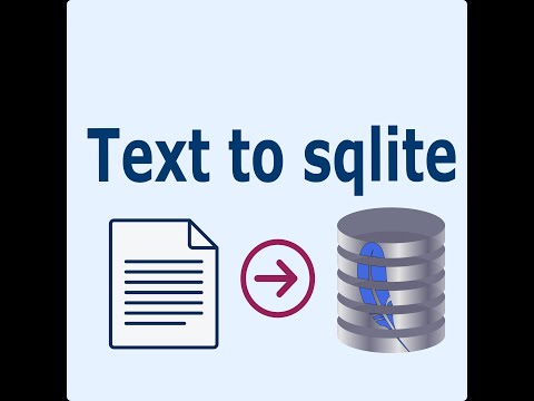 Text to Sqlite