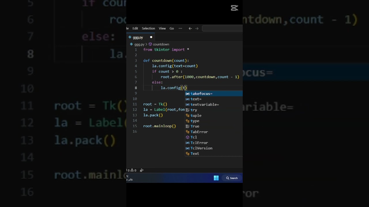 How you can make a Timer with python  #coding #programming #python #tkinter #timer #time