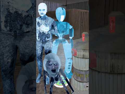 Using Freeze Trap on new robots and Granny Grandpa and Angelene spider in Granny Update