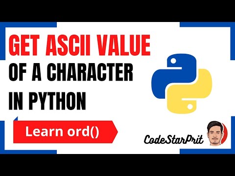 Get ASCII value of any Character in Python by using ord()