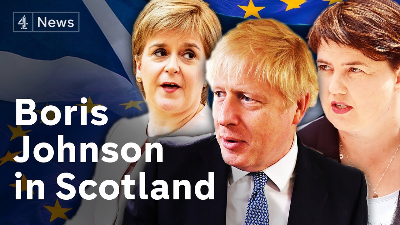 Boris Johnson in Scotland as pound falls amid No Deal Brexit fears