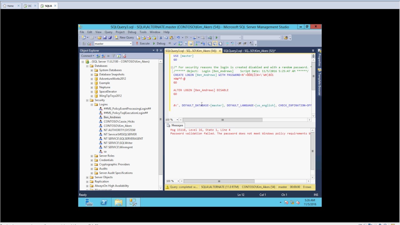 SQL 2012 Migrate Logins Using Scripts