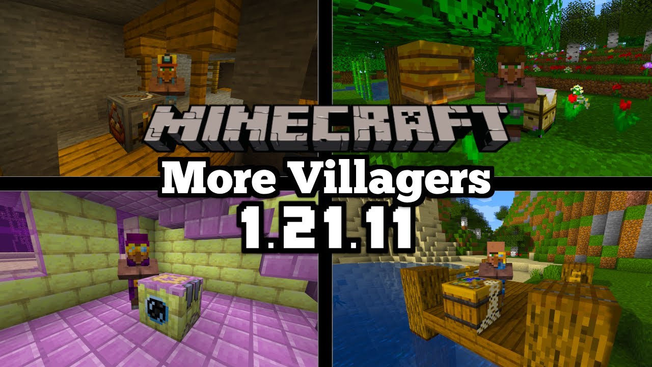*NEW* More Villagers Mod Update - Minecraft 1.21.11 (Mod Showcase)