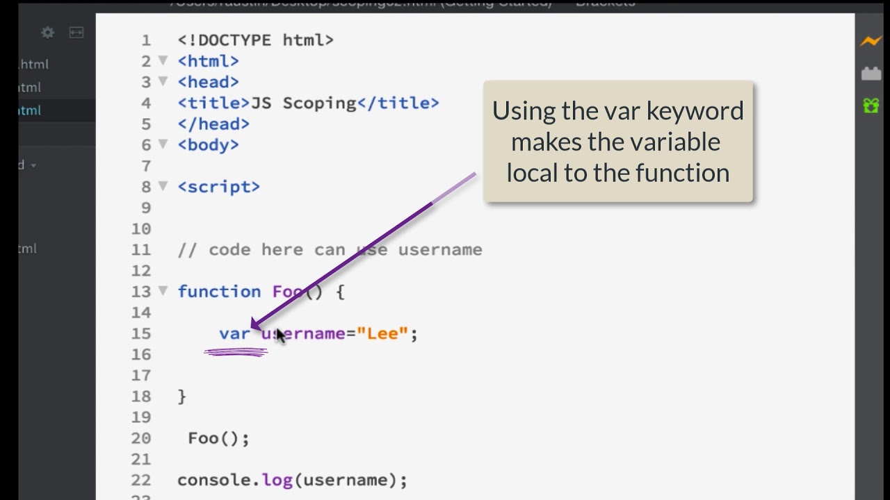 Local Variables in Javascript