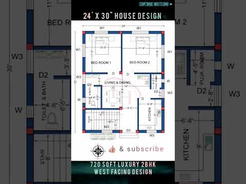 24'x30' house plan design #home #housedesign #houseplan #realstate #viralvideo #duplex #luxury