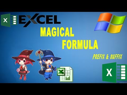 HOW TO USE MAGICAL FORMULA PREFIX & SUFFIX IN EXCEL