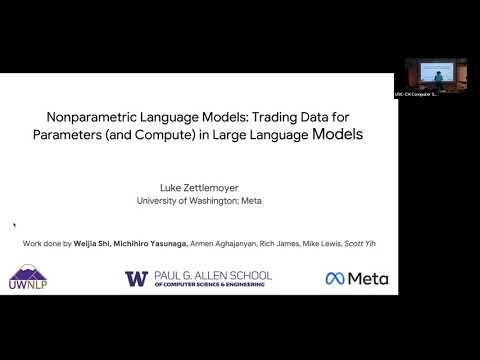 Luke Zettlemoyer - "Nonparametric Language Models" (TCSDLS 2022-2023)
