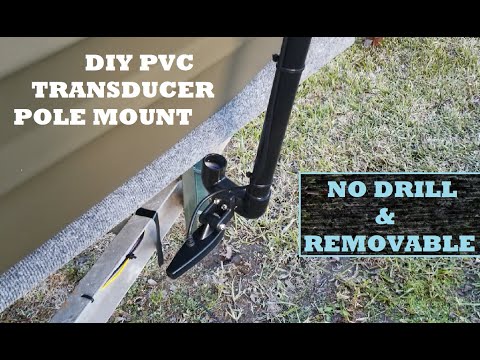 DIY PVC No Drill Transducer Mount Pole for a Sun Dolphin Boat