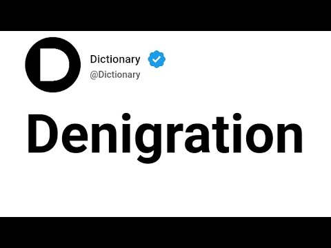 Denigration Meaning In English