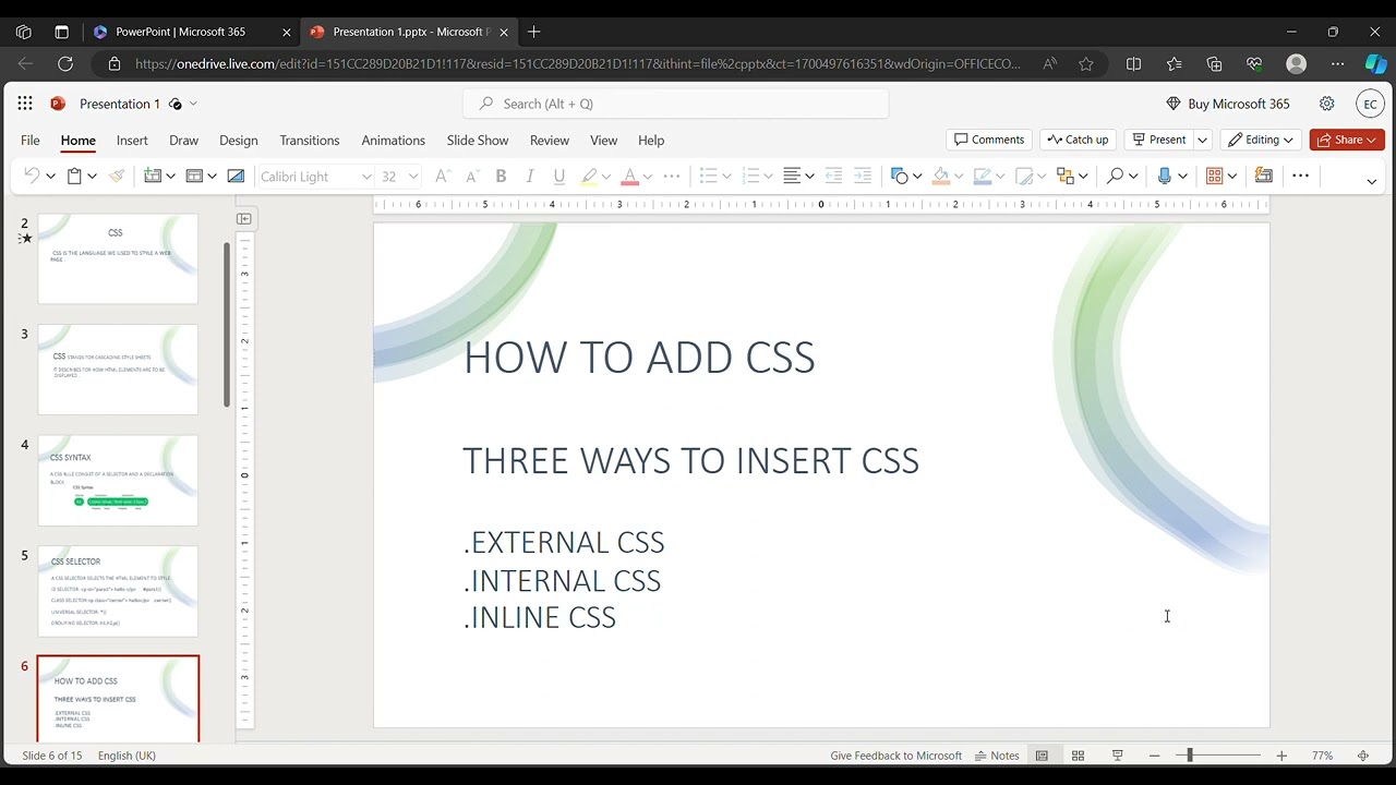 Presentation ppt of CSS