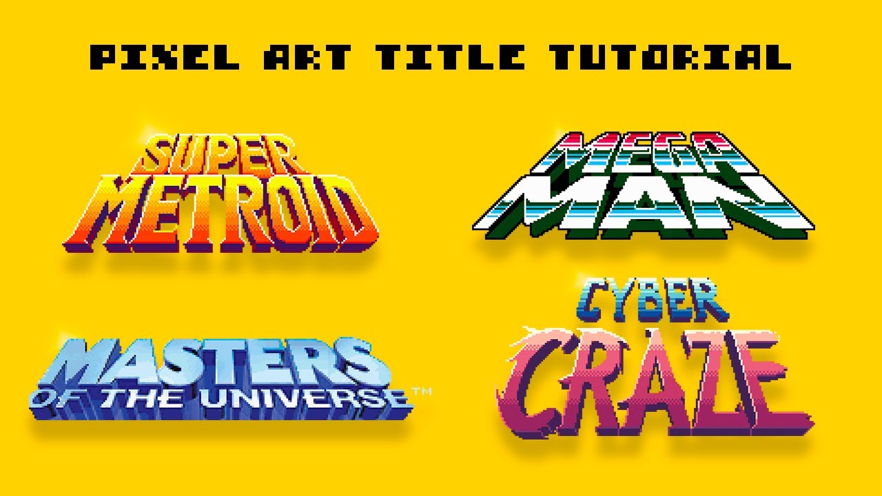 How to make 3D Title Lettering? | Pixel Art Workflow
