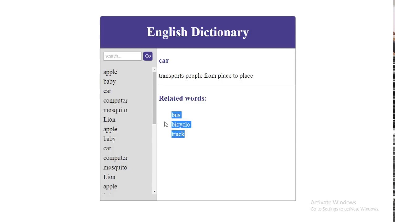 JavaScript beginners: Building a simple Dictionary Application part 1 of 2