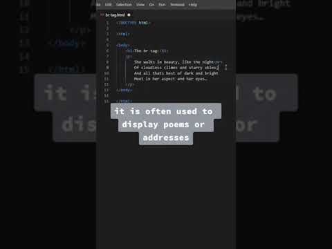 How to use the br tag in HTML #HTML #BrTag #br #thewebcode #WebDevelopment #Coding #Tech