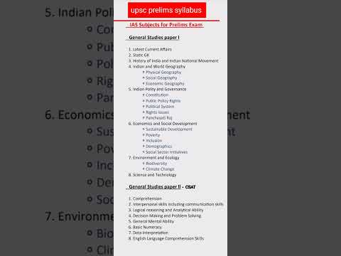 upsc prelims syllabus 2023✅✅