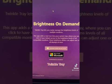 التحكم بشدة اضاءة شاشة الكمبيوتر باستخدام التطبيق Twinkle Tray 😉 ويندوز Windows Desktop App