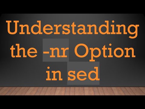 Understanding the -nr Option in sed