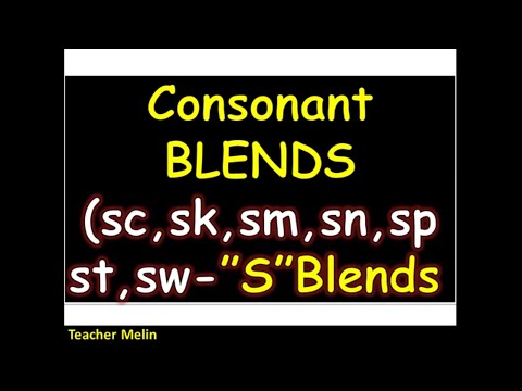 Consonant Blends S Blends