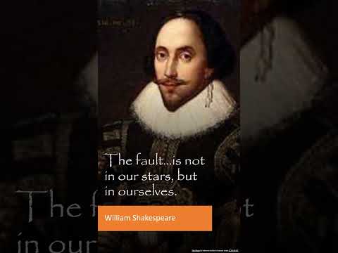 The fault is not in our stars...