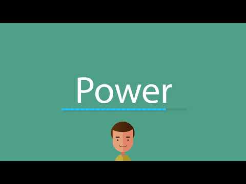How to pronounce Power
