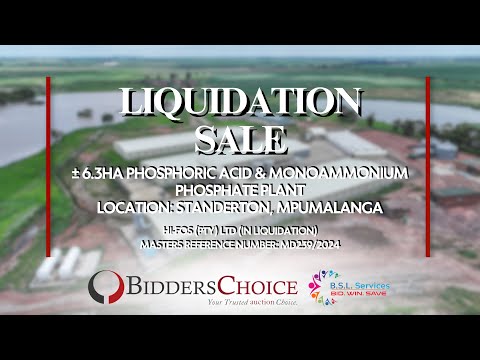 LIQUIDATION ONLINE AUCTION: PHOSPHORIC ACID & MONOAMMONIUM PHOSPHATE PLAN