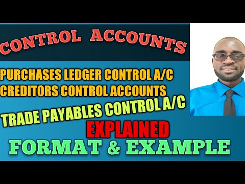 Purchases Ledger Control Accounts//Creditors Control Accounts/Trade Payables Control Accounts