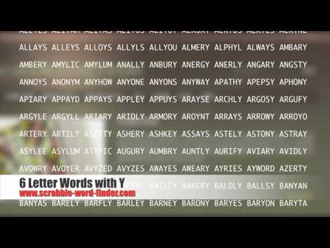 6 letter words with Y